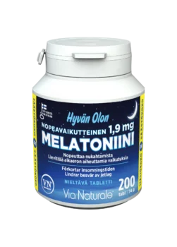 Nopeavaikutteinen Melatoniini 1,9 mg – Viretori.fi